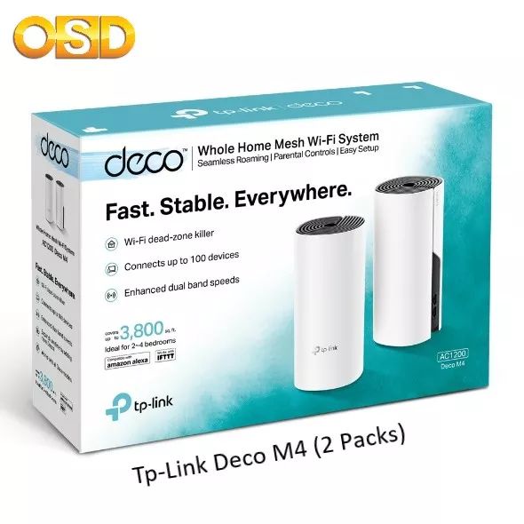 TP-Link Deco M4 AC1200 Gigabit Mesh WiFi Router System Support Unifi ...