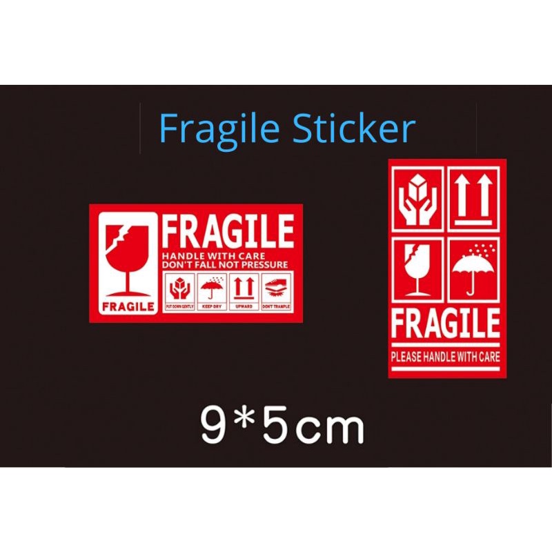 Fragile Sticker/Sticker Senang Pecah/Handle with Care/Sticker courier ...