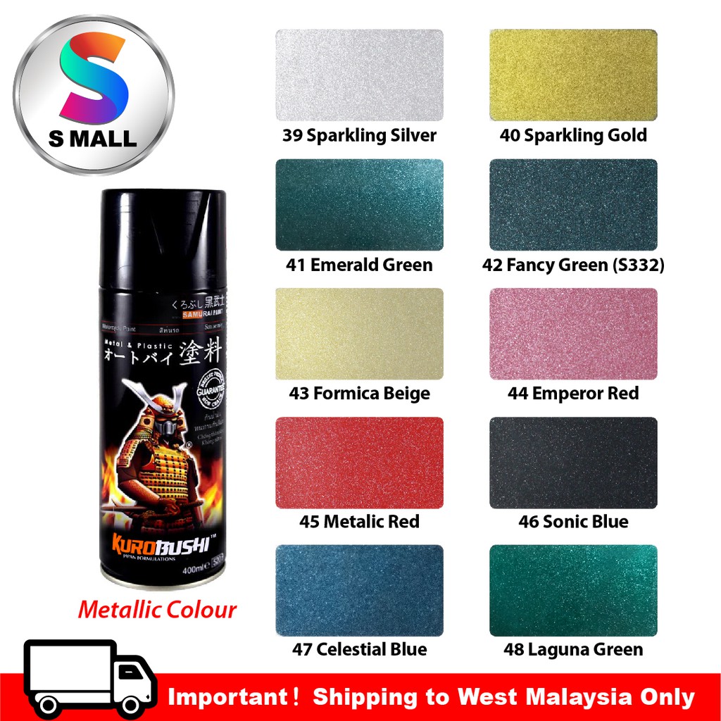 Samurai Spray Paint Metallic Colour 400ml ( 39 to 64 ) | Shopee Malaysia