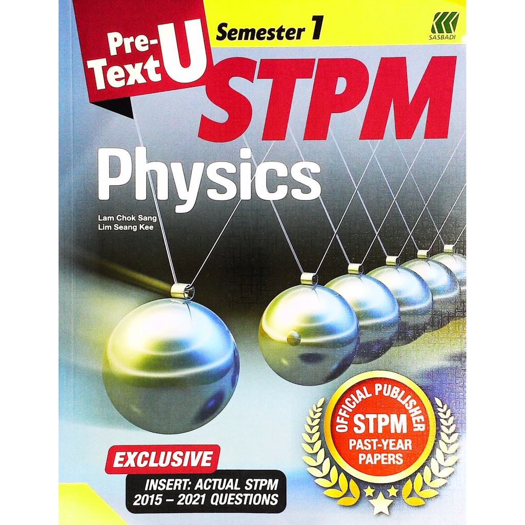 Sasbadi Pre-U Text STPM 2021 Physics Semester 1 / Penggal 1 | Shopee ...