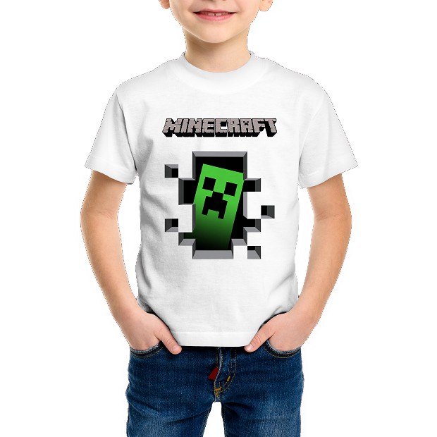 Minecraft T-Shirt White | Shopee Malaysia