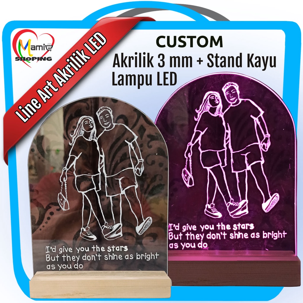 Acrylic Custom Lettering Line Art Gift | Shopee Malaysia