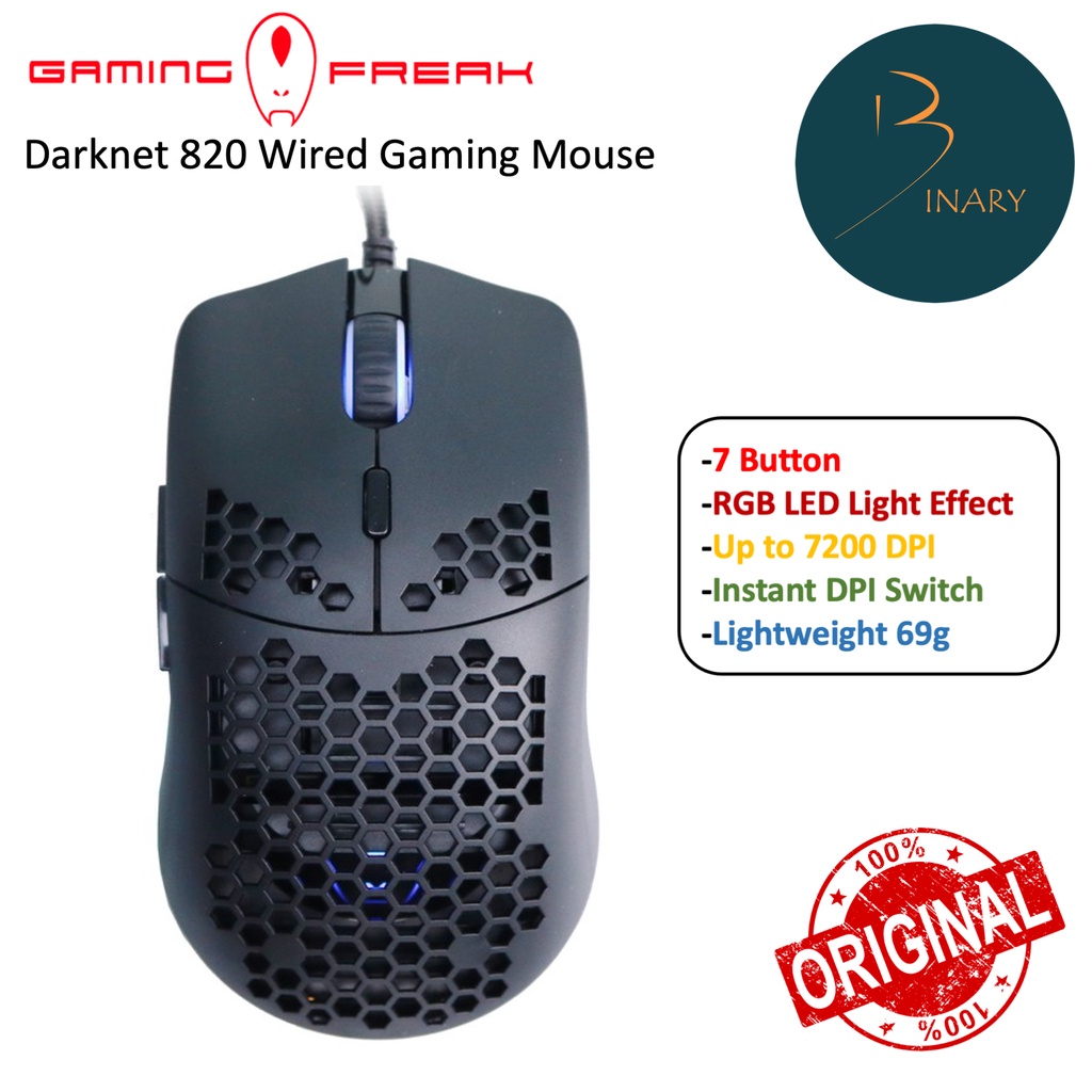 AVF GAMING FREAK Darknet 820 Wired RGB Gaming Mouse | Shopee Malaysia