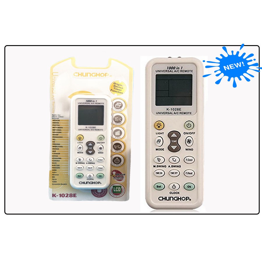 Chunghop Universal Remote Control Aircon K 1028e Shopee Malaysia