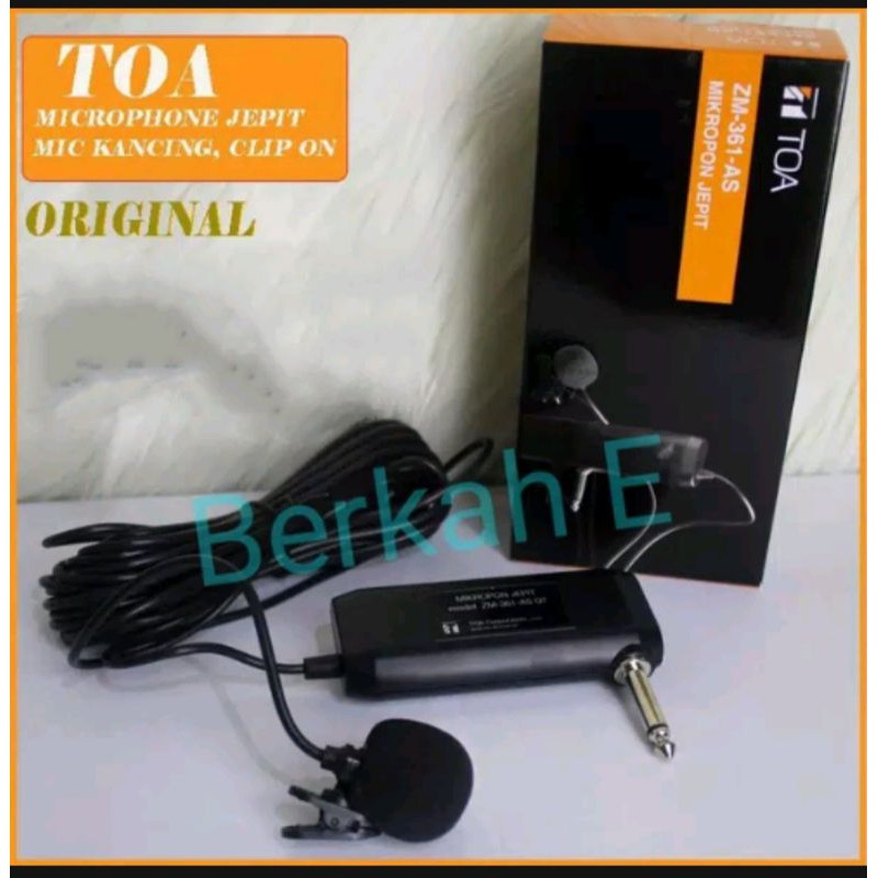 Mic Imam Mic Jepit Toa Zm-361-As Mic Clip On Toa Original | Shopee Malaysia