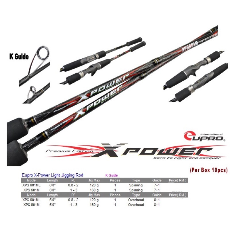 EUPRO X POWER PE0.8-2 PE1-3 spinning/bc rod one piece xpower Eupro X ...