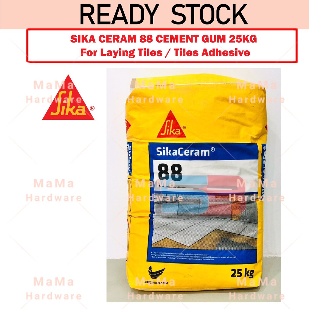 SIKA CERAM 88 CEMENT GUM 25KG / SIMEN GUM / For Laying Tiles / Tiles ...