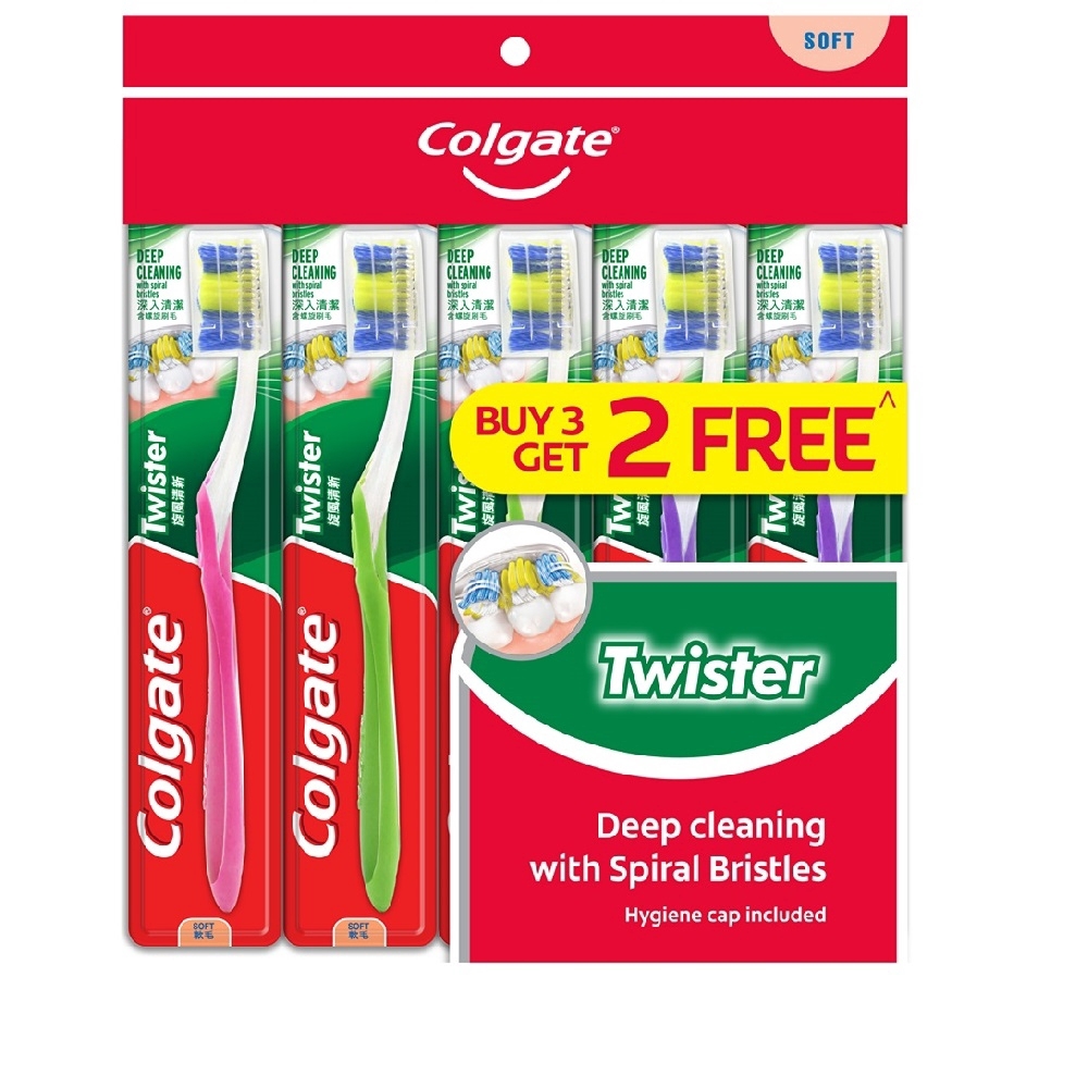 Colgate Twister Toothbrush - 2 Variants (Buy 3 Get 2 Free) MD1 | Shopee ...