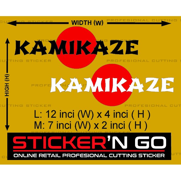 STICKER CUTTING CUSTOM KAMIKAZE JAPAN | Shopee Malaysia