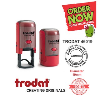 COP BULAT /ROUND : BODY SET TRODAT SELF INK ROUND STAMP 46019 / 46025 ...