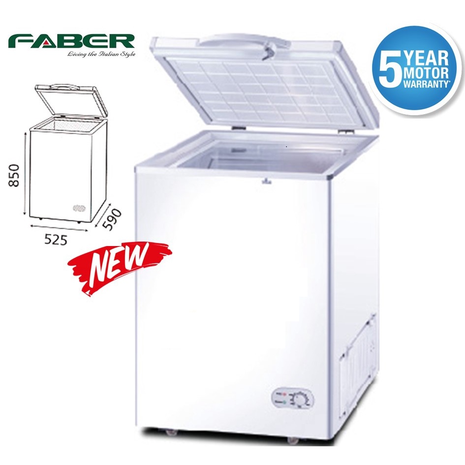 Faber FZ-F128 100Liter Chest Freezer With White Inner Board & 5Year ...