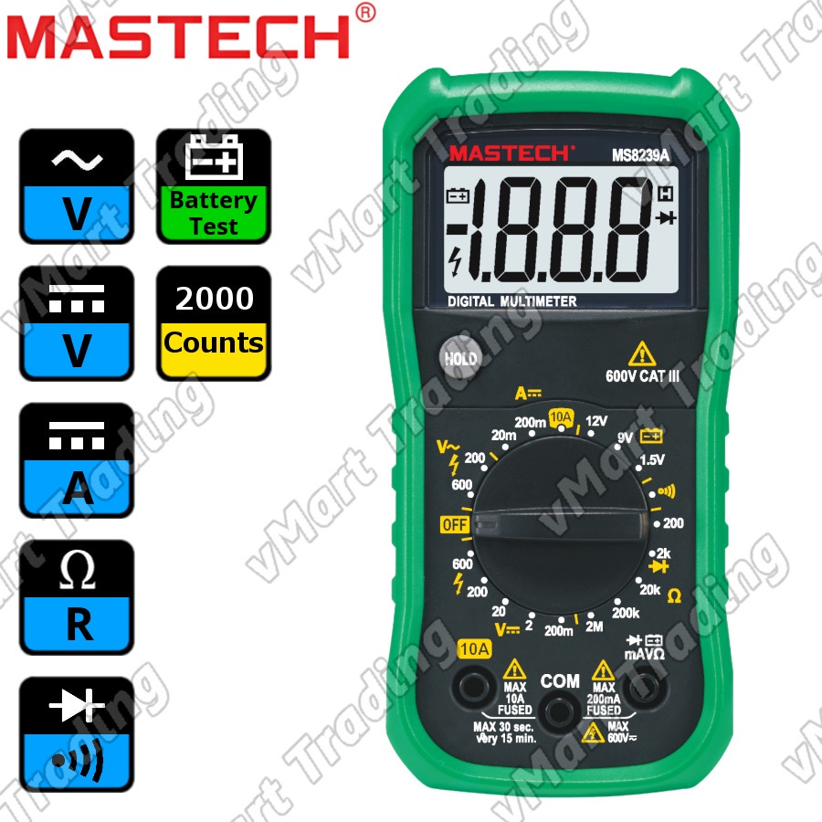 MASTECH MS8239 Digital Multimeter | Shopee Malaysia