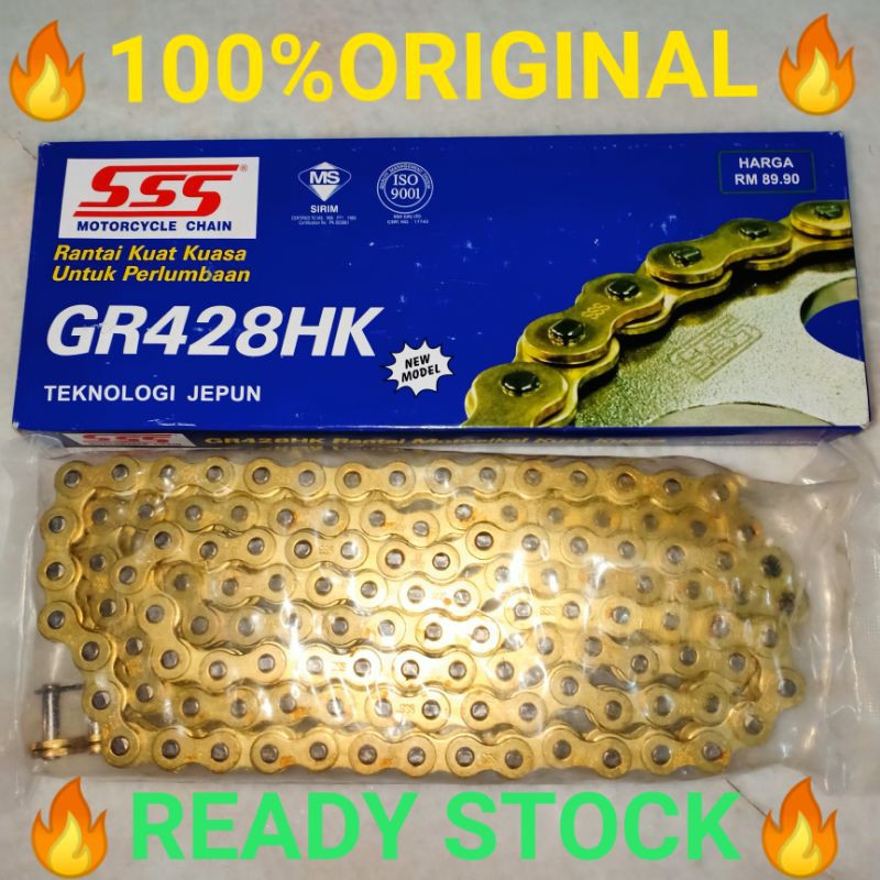 RANTAI SSS GR428HK HEAVY DUTY GOLD CHAIN 122L/132L100%ORIGINAL | Shopee ...