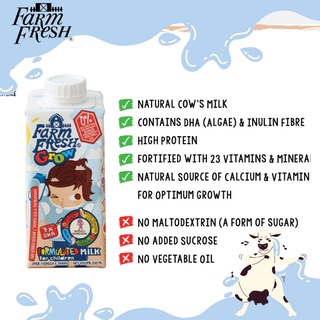 SUSU FARM FRESH UHT MILK 200ML X 12 KOTAK Farm Fresh Milk 12 kotak X ...