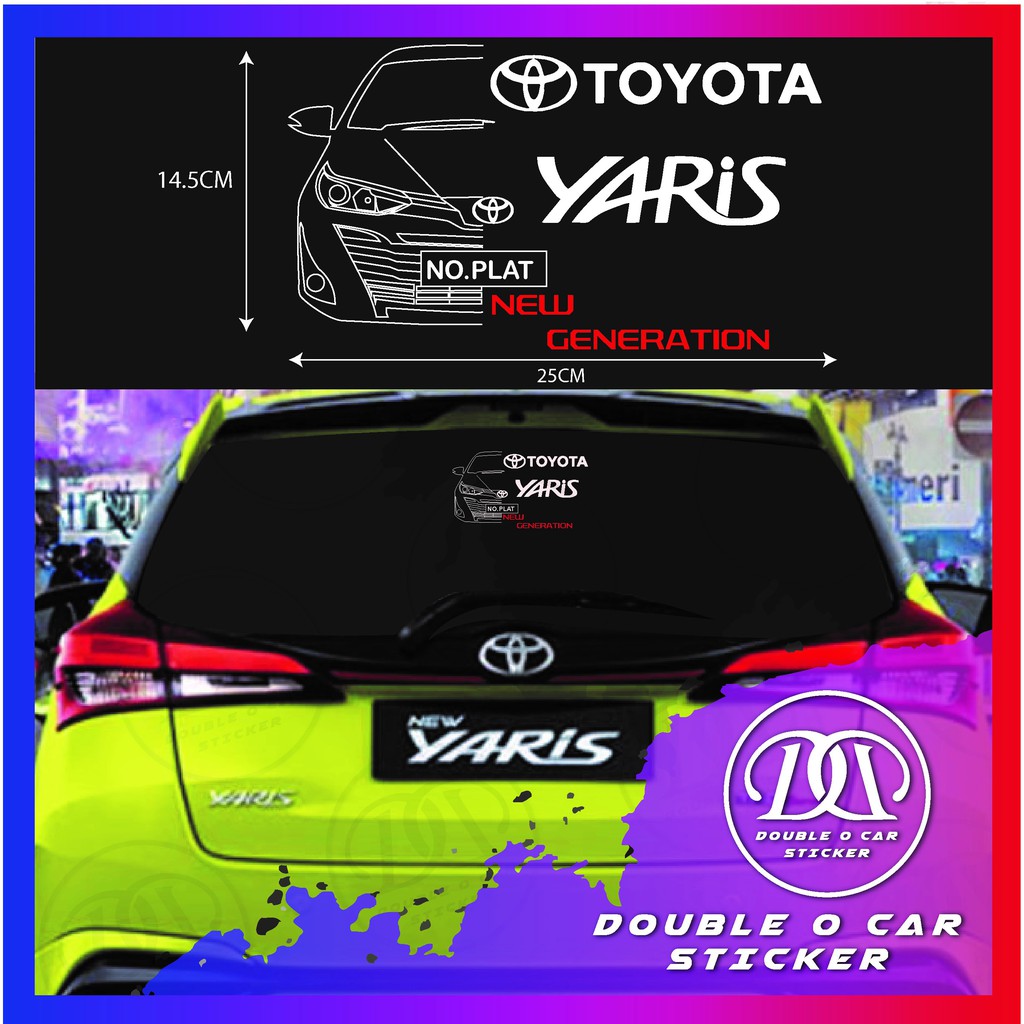 [Ready Stock]TOYOTA YARIS NEW GENERATION SHAPE&WORDS HIGH GRADE Sticker ...