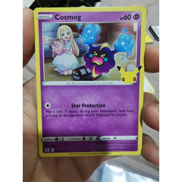 Pokemon TCG trading card Cosmog - 13/25 - Holo Rare (25th Celebration ...