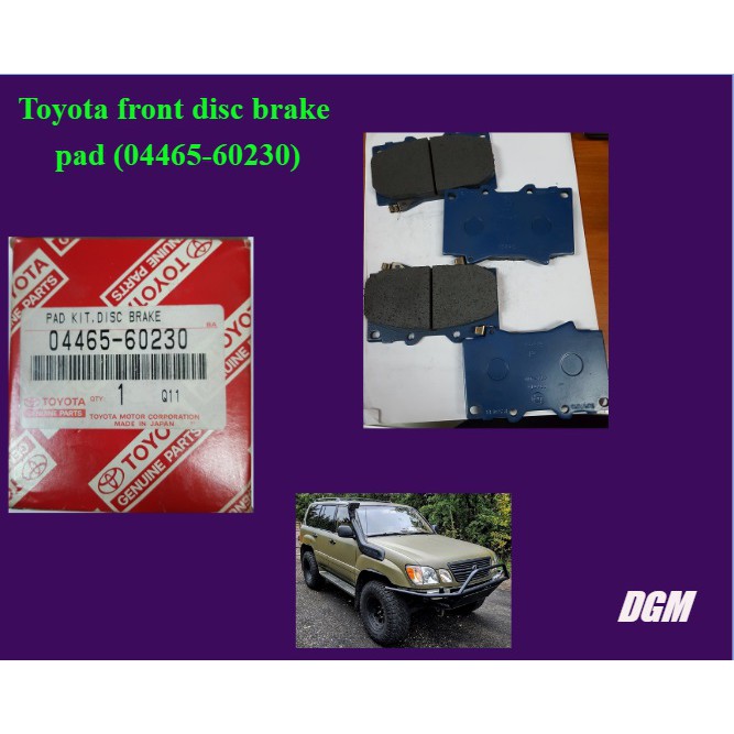 Toyota front disc brake pad for Land cruiser LX470 - 04465-60230 ...