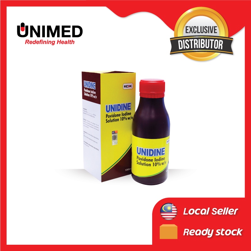 Unidine Povidone Iodine Solution 10% w/v 100ml | Shopee Malaysia
