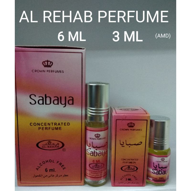 AL REHAB SABAYA PERFUME ( 6 ml Dan 3 ml ) | Shopee Malaysia