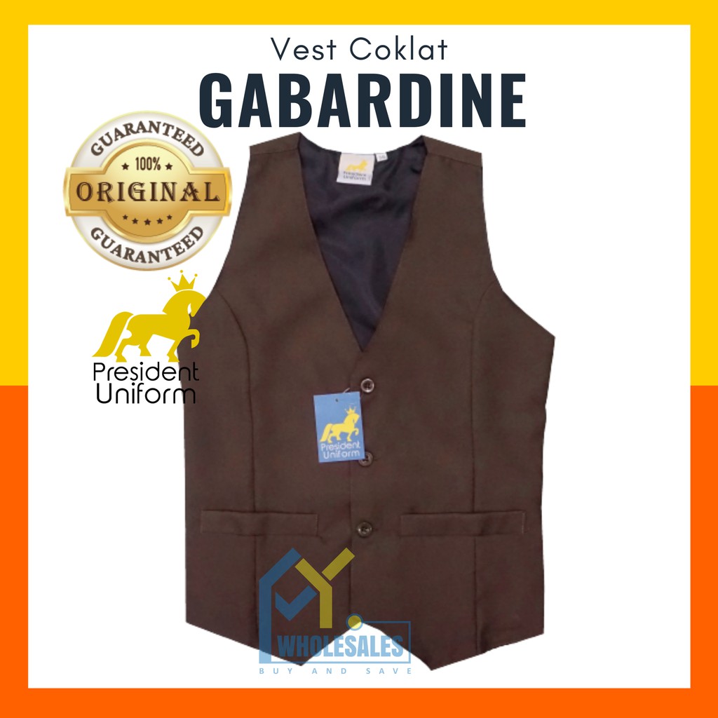 VEST COKLAT PENGAWAS READY STOCK !!! VEST SEKOLAH RENDAH DAN MENENGAH ...