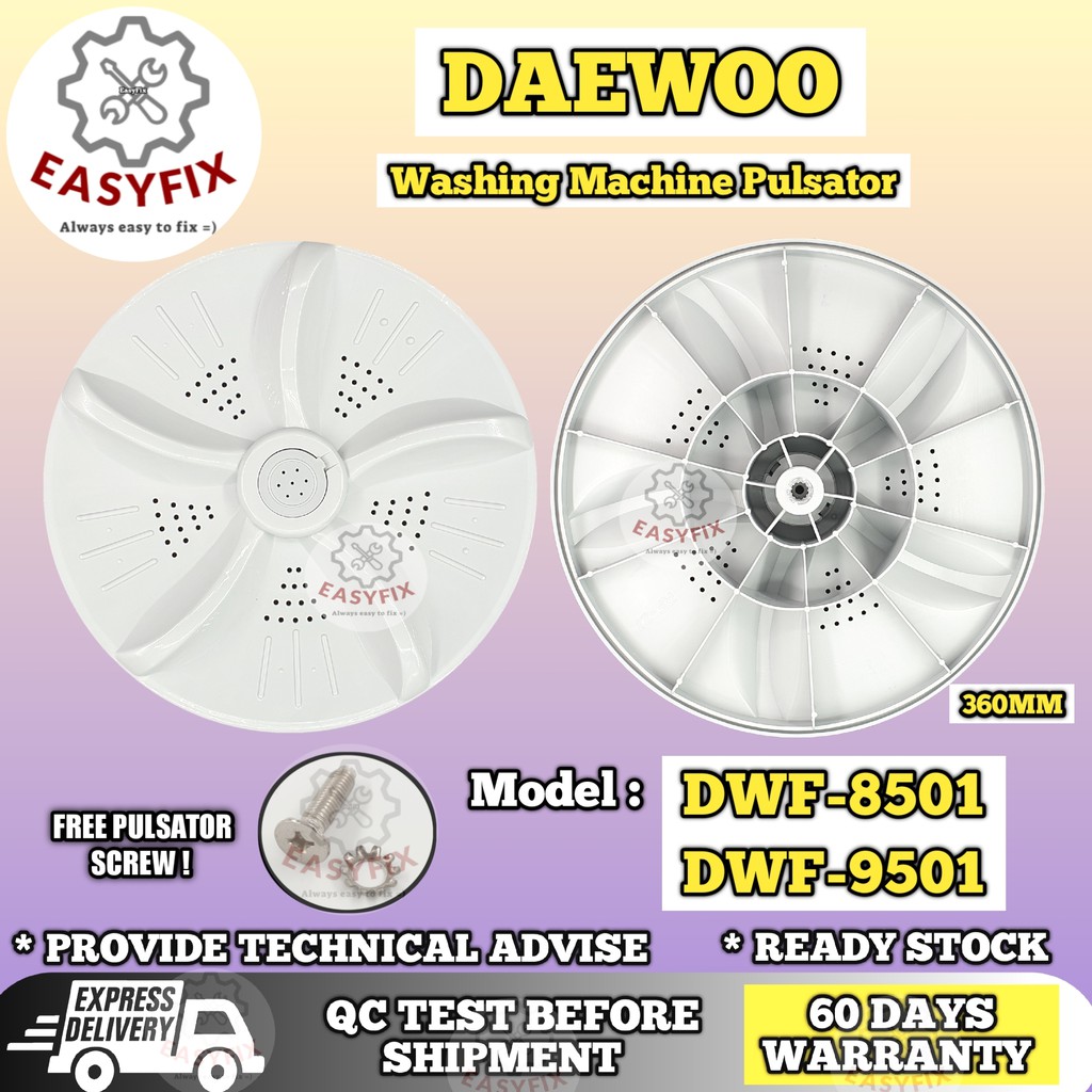 DWF-8501 / DWF-9501 DAEWOO WASHING MACHINE PULSATOR ( PINGGAN MESIN ...