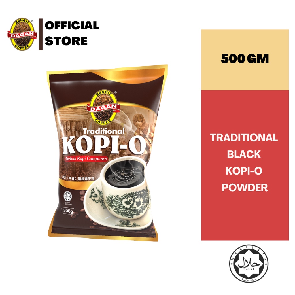Traditional Black Kopi-O Powder 500 g | Shopee Malaysia