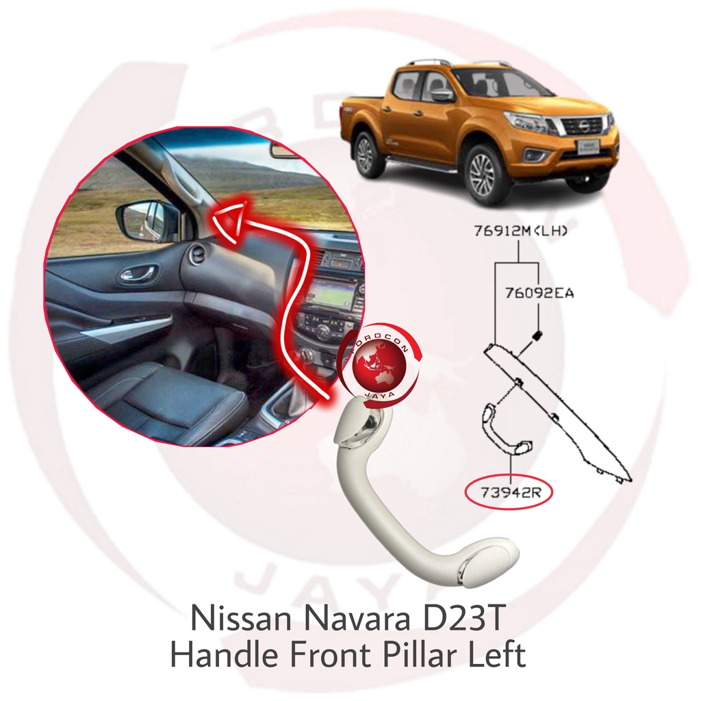 Nissan Navara NP300 Handle Front Windscreen Pillar Left Navara D23T ...