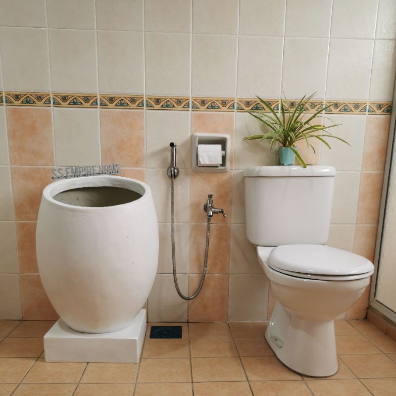 Tempayan TP2 Slant Fiberglass White Tangki Simpanan Air Bathtub Tong ...