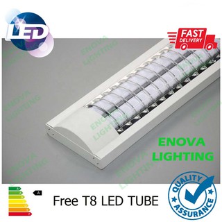 LED T8 Louver Fitting T8 Fitting Single Circuit Double Circuit Casing ...