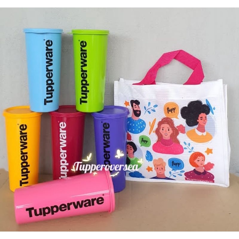 Tupperware Giant Tumbler 470ml - Maroon / Pink / Blue / Green / Yellow ...