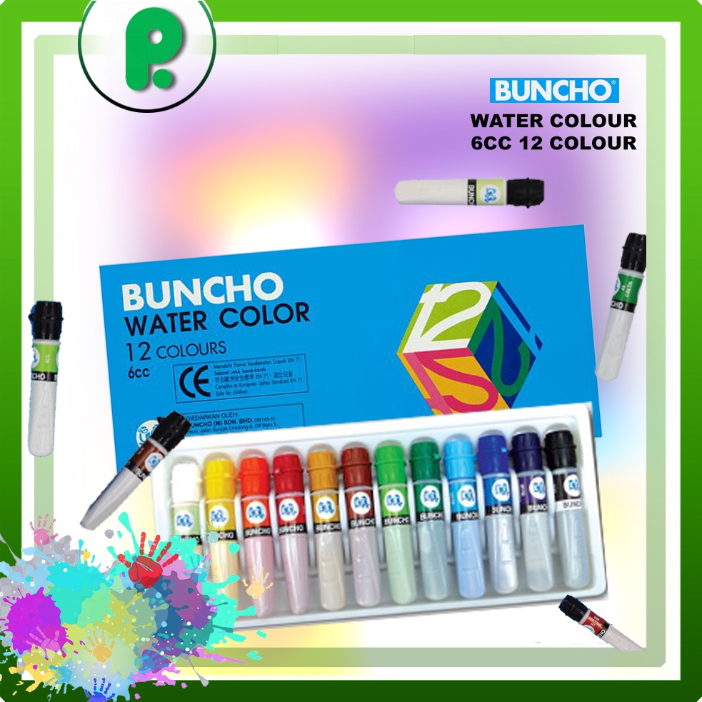 BUNCHO WATER COLOR - 6CC (12 COLORS) | Shopee Malaysia