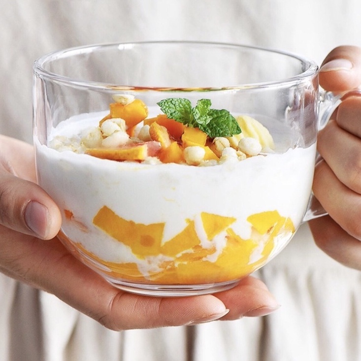 Luminarc Breakfast Jumbo Mug Cereal Oat Milk Cup Coffee Dessert Fruits ...