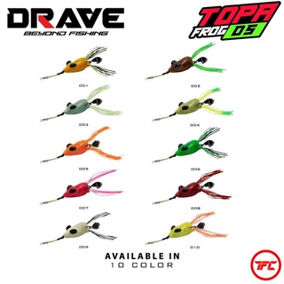 DRAVE Topa Frog DS RS SS GR Vtec Double Blade Single Skirt Rubber Soft ...