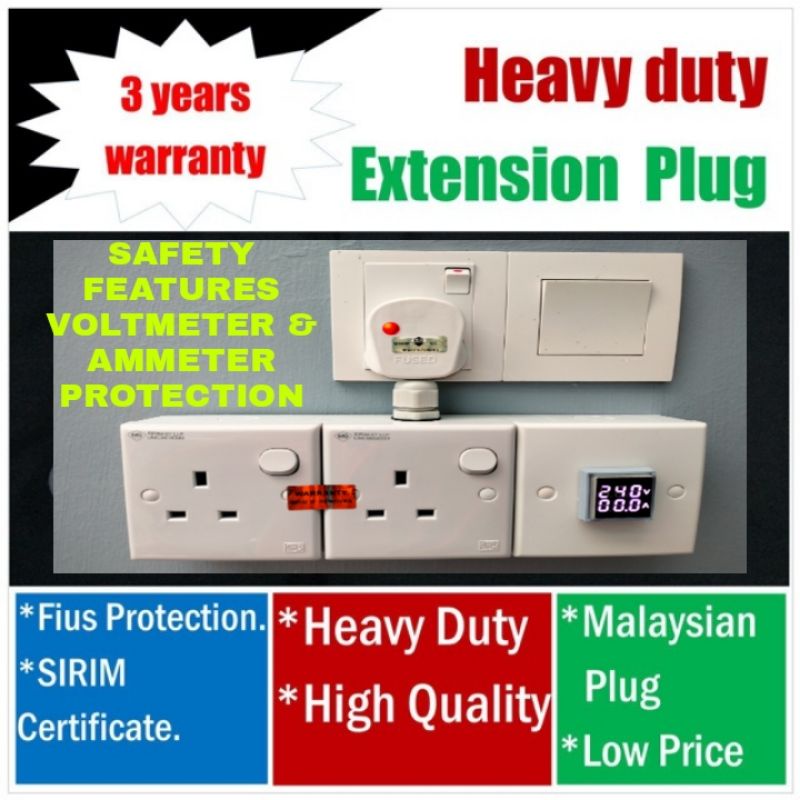 (READY STOCK) HEAVY DUTY WALL EXTENSION PLUG | Shopee Malaysia