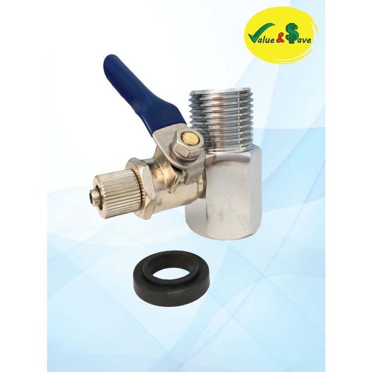 Feed Adapter RO Joint 1/2 Inch to 1/4 Inch Ball Valve Set for Water ...