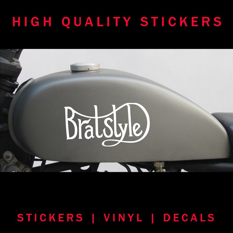 Bratstyle Vinyl Stickers Old School Cafe Race Fuel Tank Vintage ...
