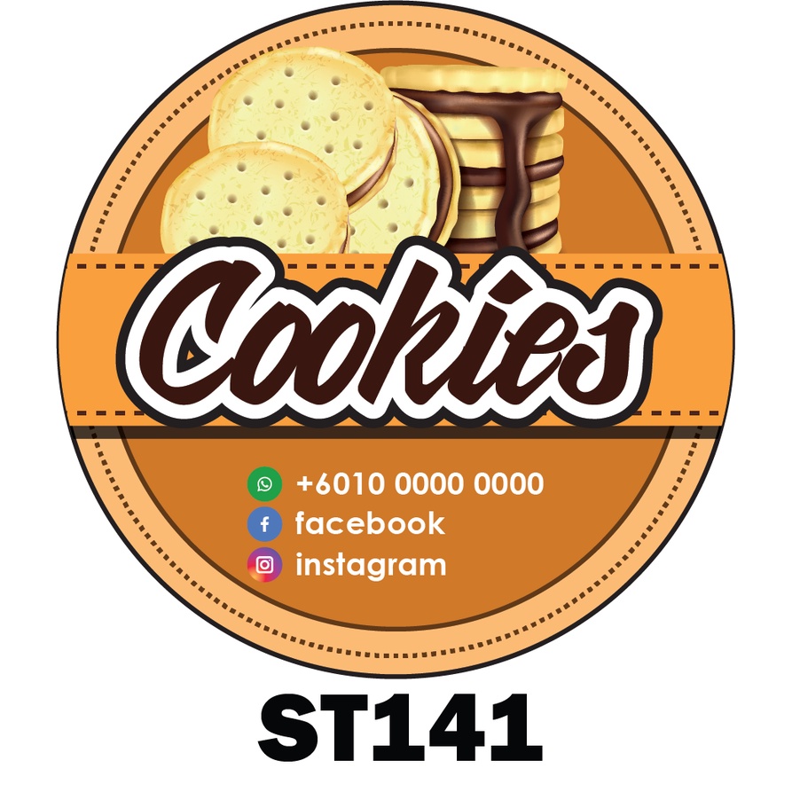 Cookies Sticker Label / Sticker Product / Sticker Label Murah / Custom ...