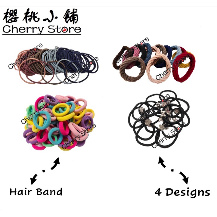 Colourful Hair Band/Getah Rambut Ikat (3pcs) | Shopee Malaysia