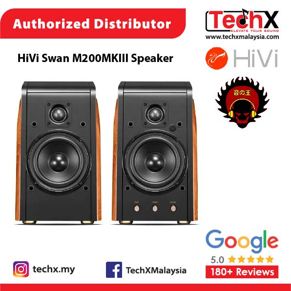HiVi Swans M200MKIII+ Powered 2.0 Bookshelf Speakers - HiFi Speakers ...