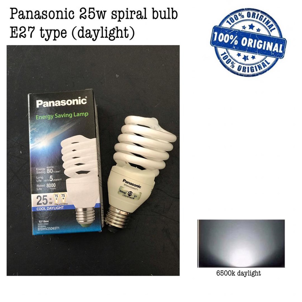 Panasonic 25W Spiral Bulb E27 type (daylight) | Shopee Malaysia