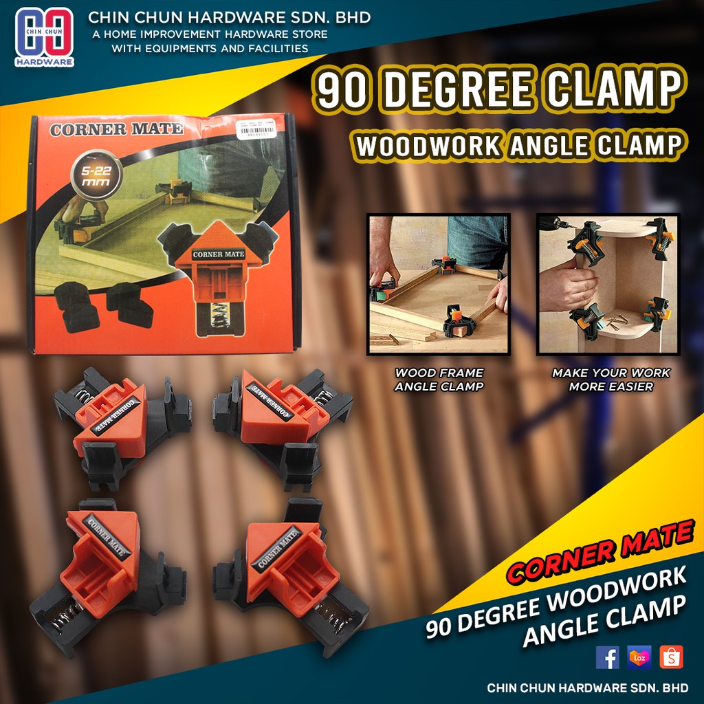 4 PCS 90 DEGREE MINI CORNER SPRING CLAMP SET | RIGHT ANGLE CLAMP ...