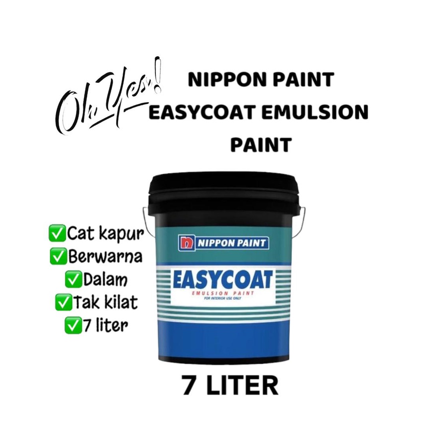 7 LITER NIPPON PAINT EASYCOAT EMULSION PAINT(CAT KAPUR BERWARNA ...