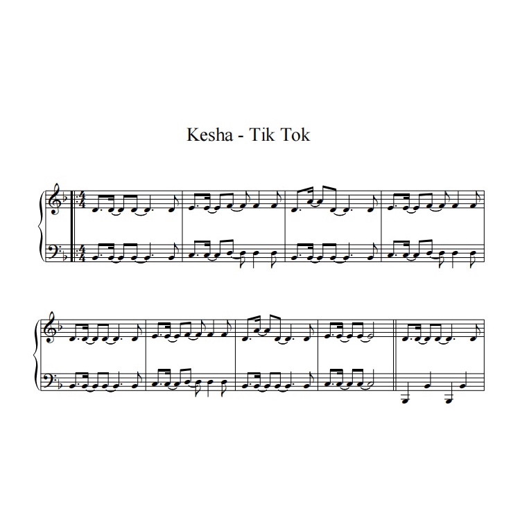 Kesha 7 songs [ Piano sheet PDF/printable ] valuebuy!! | Shopee Malaysia