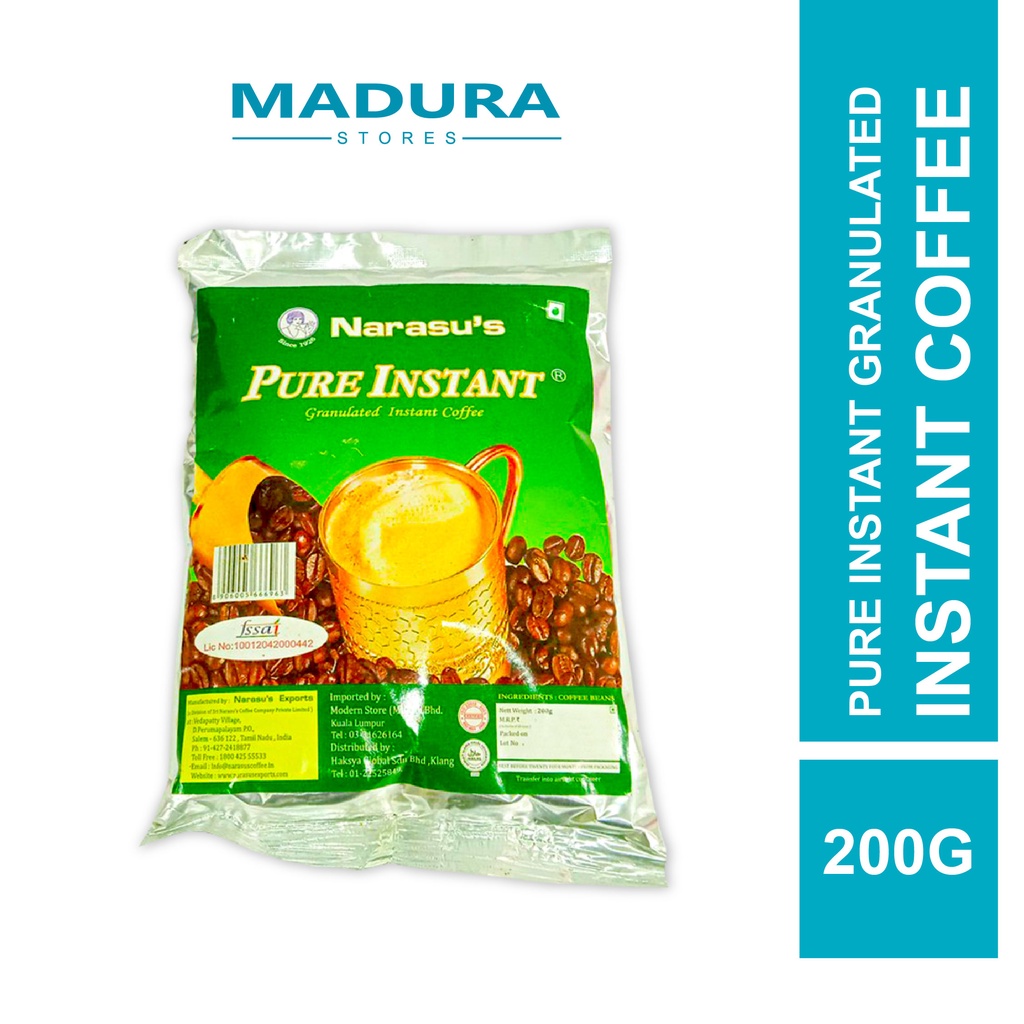 PROMOSI HEBAT !!! Narasu's Pure Instant Granulated Instant Coffee 200g ...