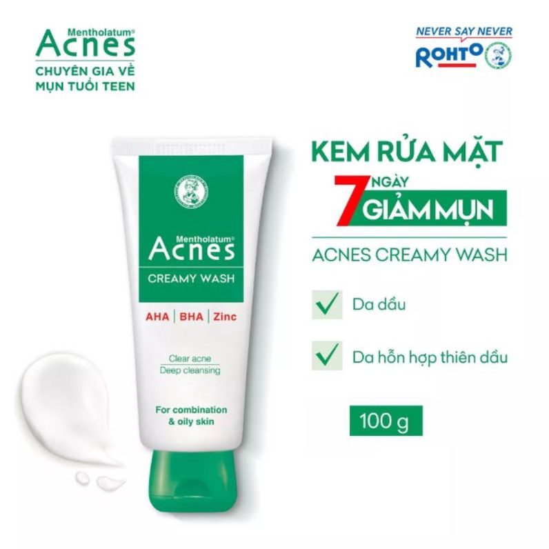 (NEW - 2025) Acnes Creamy Wash 100g (AHA, BHA, Zinc) | Shopee Malaysia