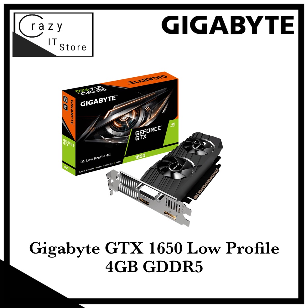 Gigabyte GeForce GTX 1650 Low Profile 4GB GDDR5 Graphic Cards | Shopee ...