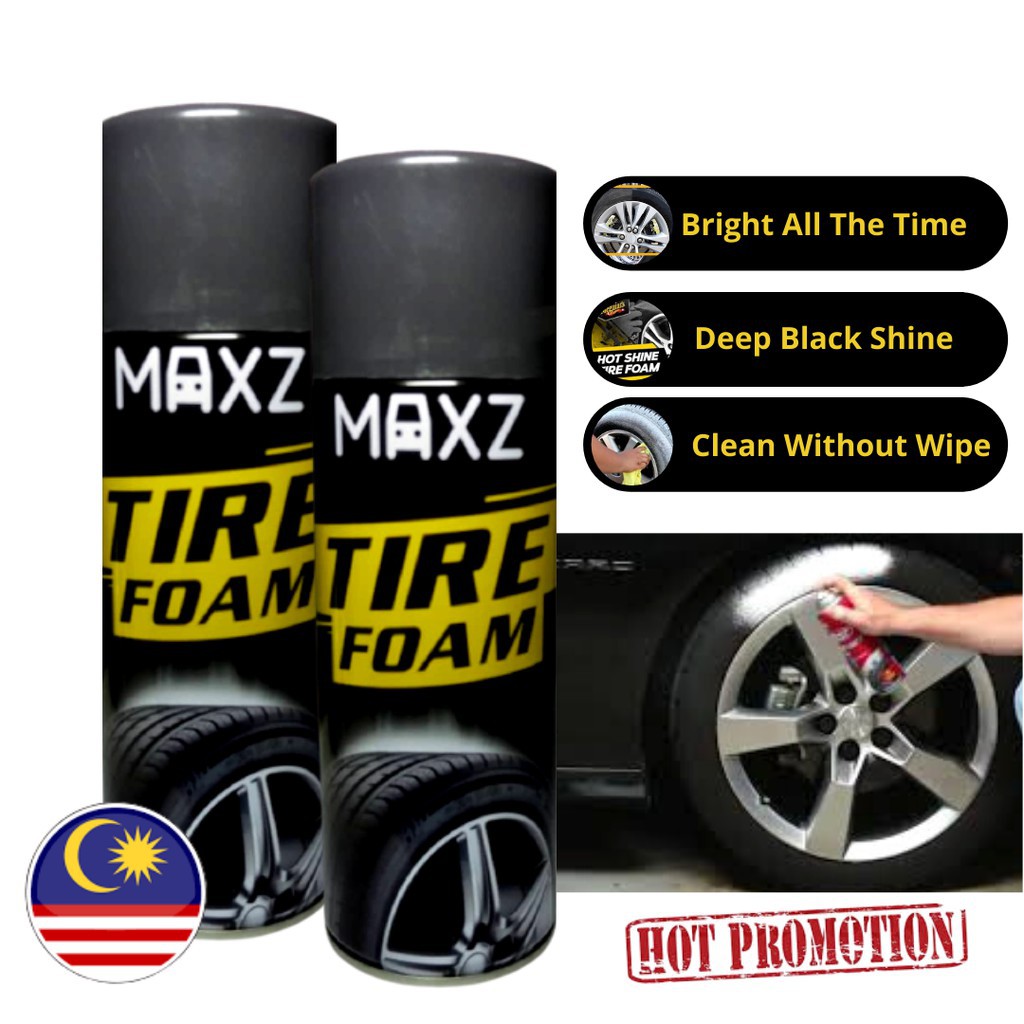 Car Detailing Pengilat Tayar Foam Spray Shine Kilat Bersih Buih Extra ...