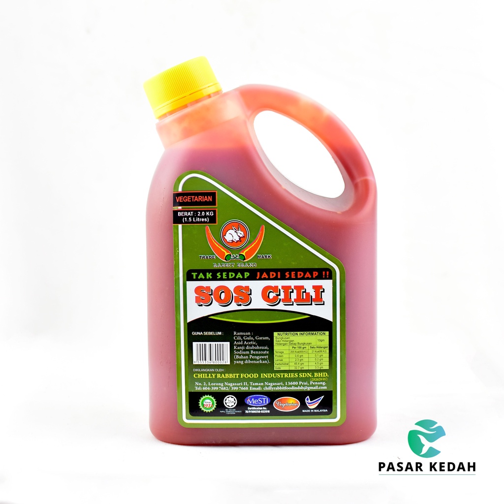 2kg [Vegetarian] Chili Sauce Rabbit Brand | Sos Cili Cap Arnab | Halal ...