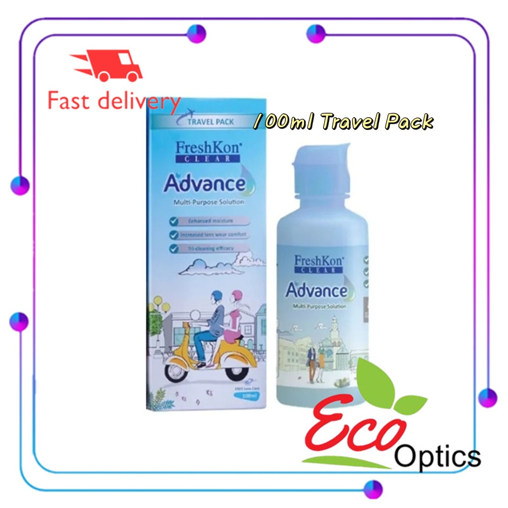 100ML Freshkon Clear Advance Multi-Purpose Solution (1Bottle)Travel ...