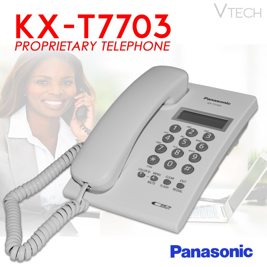 Panasonic kx-t7703 caller id display single line phone office telephone ...